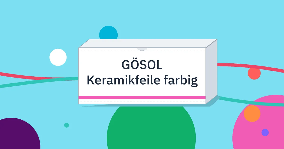 Symbolbild: Packung mit der Aufschrift GÖSOL Keramikfeile farbig (PZN 15584969) – Verfügbarkeit und Bezug in Apotheken in Frankfurt am Main