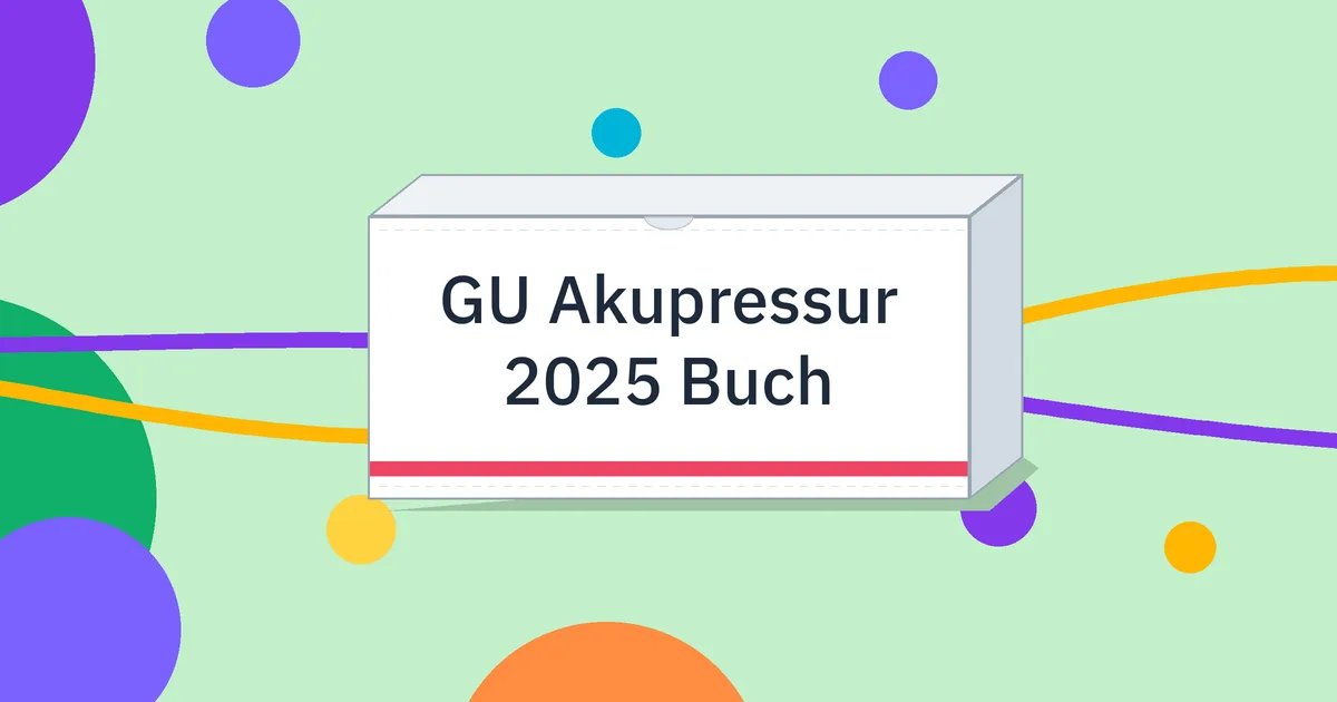 Symbolbild: Packung mit der Aufschrift GU Akupressur 2025 Buch (PZN 19850540) – Verfügbarkeit und Bezug in Apotheken in Frankfurt am Main