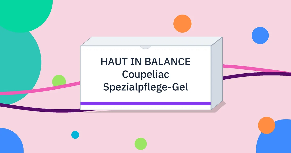 Symbolbild: Packung mit der Aufschrift HAUT IN BALANCE Coupeliac Spezialpflege-Gel (PZN 07223565) – Verfügbarkeit und Bezug in Apotheken in Frankfurt am Main
