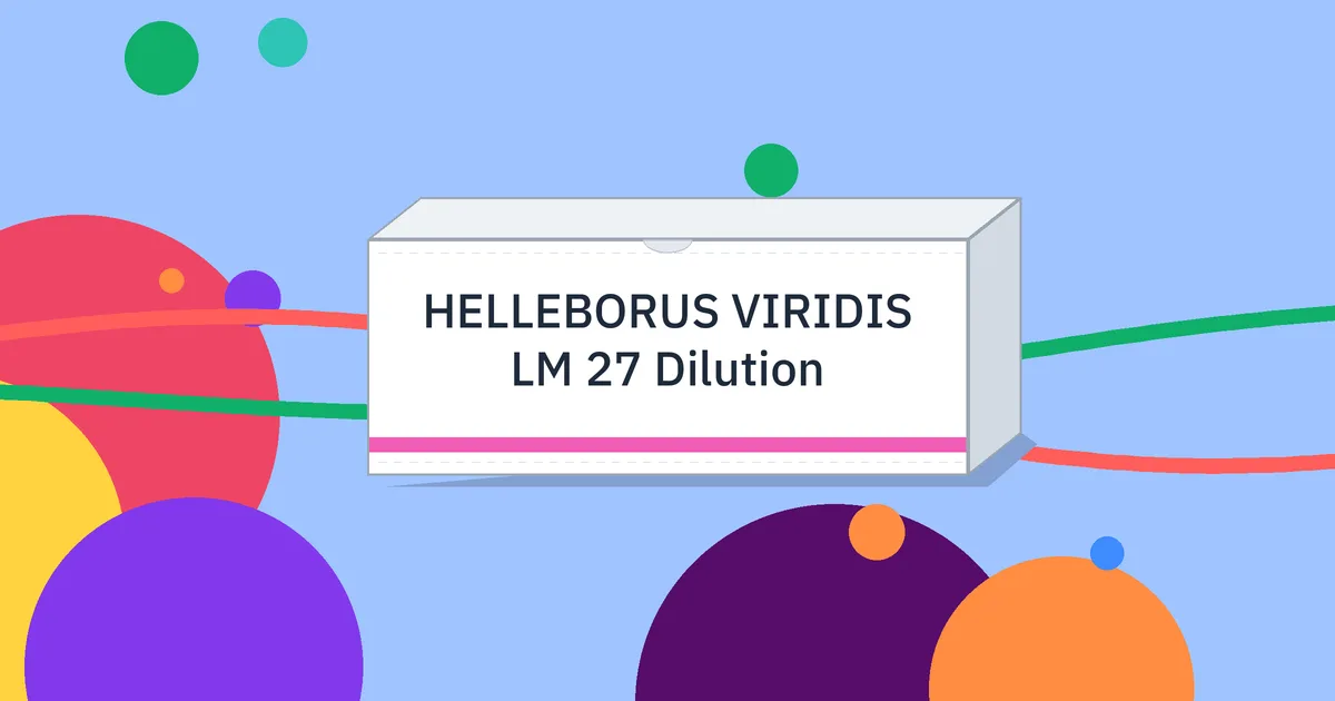 Symbolbild: Packung mit der Aufschrift HELLEBORUS VIRIDIS LM 27 Dilution (PZN 12886813) – Verfügbarkeit und Bezug in Apotheken in Frankfurt am Main
