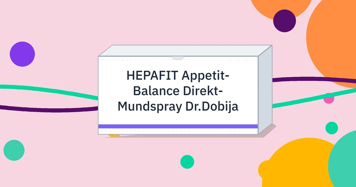 Symbolbild: Packung mit der Aufschrift HEPAFIT Appetit-Balance Direkt-Mundspray Dr.Dobija (PZN 19745429) – Verfügbarkeit und Bezug in Apotheken in Frankfurt am Main