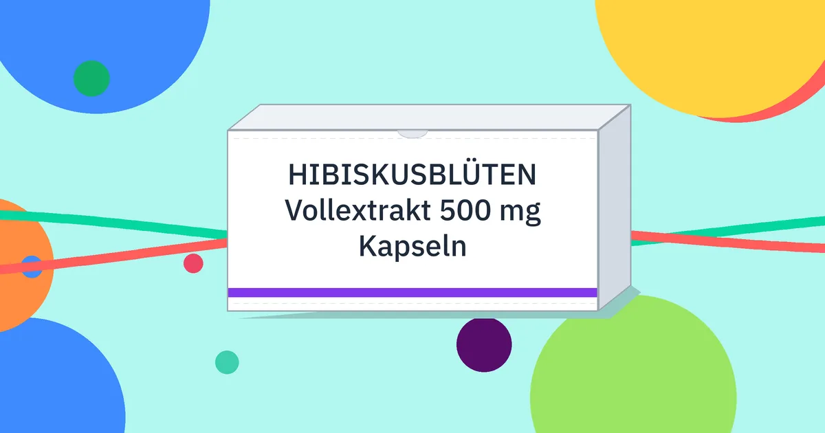 Symbolbild: Packung mit der Aufschrift HIBISKUSBLÜTEN Vollextrakt 500 mg Kapseln (PZN 10992988) – Verfügbarkeit und Bezug in Apotheken in Frankfurt am Main