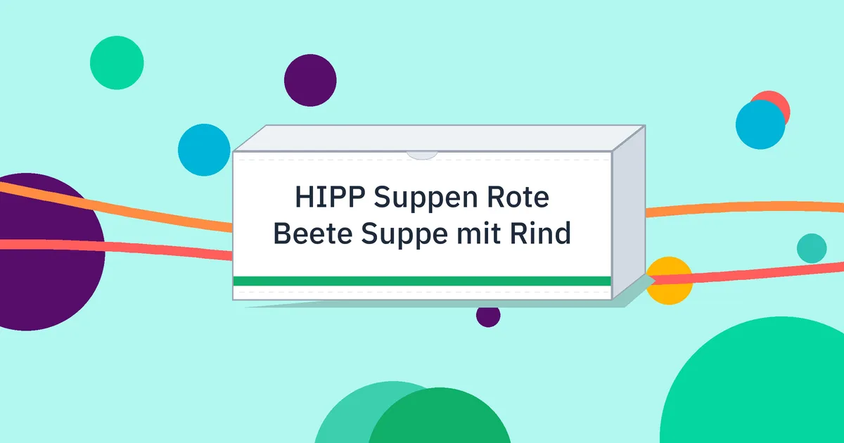 Symbolbild: Packung mit der Aufschrift HIPP Suppen Rote Beete Suppe mit Rind (PZN 19383601) – Verfügbarkeit und Bezug in Apotheken in Frankfurt am Main