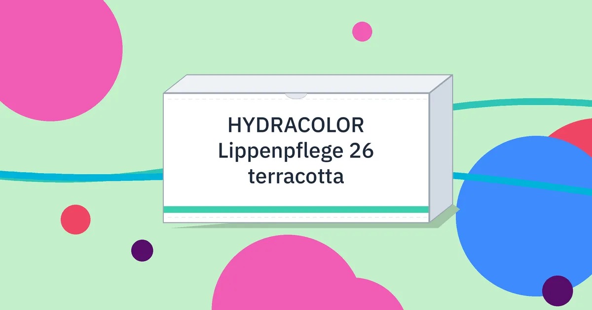 Symbolbild: Packung mit der Aufschrift HYDRACOLOR Lippenpflege 26 terracotta (PZN 00925726) – Verfügbarkeit und Bezug in Apotheken in Frankfurt am Main