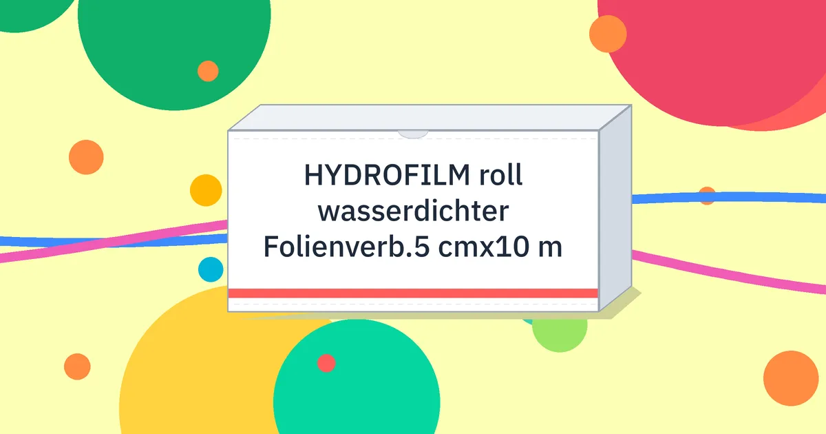 Symbolbild: Packung mit der Aufschrift HYDROFILM roll wasserdichter Folienverb.5 cmx10 m (PZN 12594453) – Verfügbarkeit und Bezug in Apotheken in Frankfurt am Main