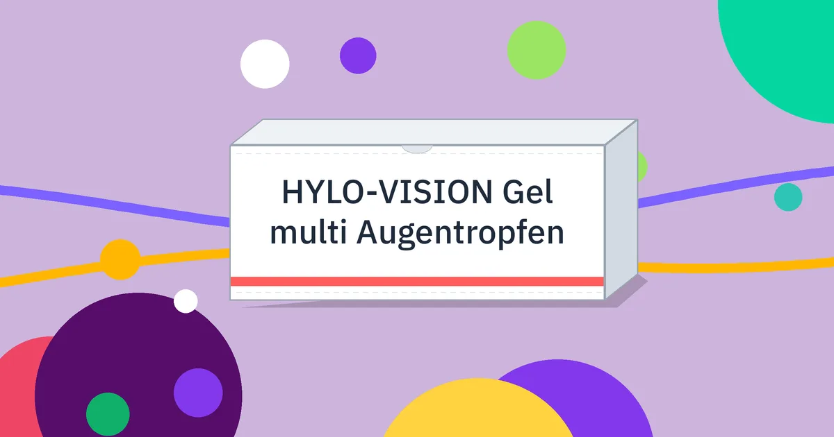 Symbolbild: Packung mit der Aufschrift HYLO-VISION Gel multi Augentropfen (PZN 10090990) – Verfügbarkeit und Bezug in Apotheken in Frankfurt am Main