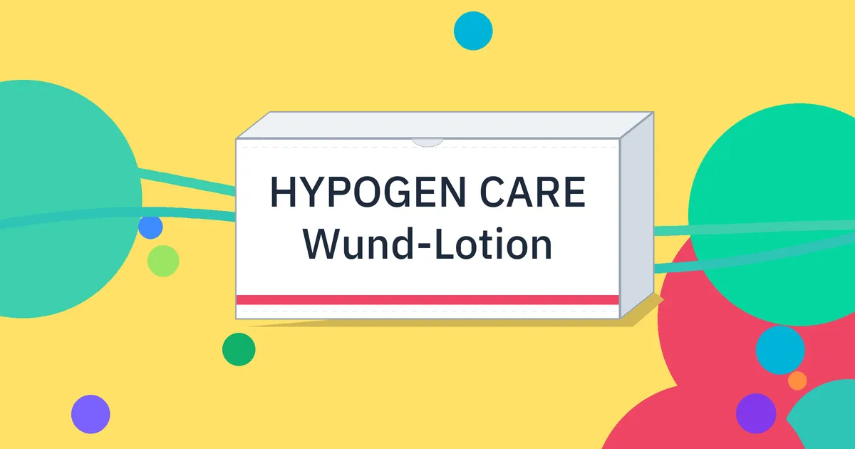 Symbolbild: Packung mit der Aufschrift HYPOGEN CARE Wund-Lotion (PZN 18254965) – Verfügbarkeit und Bezug in Apotheken in Frankfurt am Main