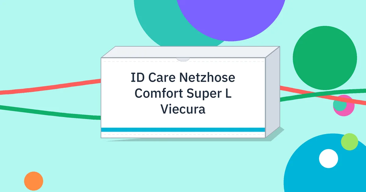 Symbolbild: Packung mit der Aufschrift ID Care Netzhose Comfort Super L Viecura (PZN 19306606) – Verfügbarkeit und Bezug in Apotheken in Frankfurt am Main