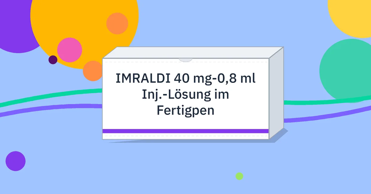Symbolbild: Packung mit der Aufschrift IMRALDI 40 mg-0,8 ml Inj.-Lösung im Fertigpen (PZN 15300736) – Verfügbarkeit und Bezug in Apotheken in Frankfurt am Main