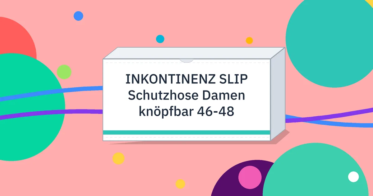 Symbolbild: Packung mit der Aufschrift INKONTINENZ SLIP Schutzhose Damen knöpfbar 46-48 (PZN 10915775) – Verfügbarkeit und Bezug in Apotheken in Frankfurt am Main