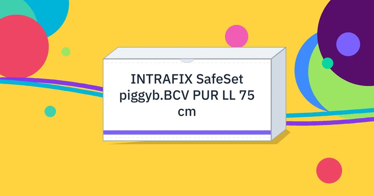 Symbolbild: Packung mit der Aufschrift INTRAFIX SafeSet piggyb.BCV PUR LL 75 cm (PZN 16142363) – Verfügbarkeit und Bezug in Apotheken in Frankfurt am Main