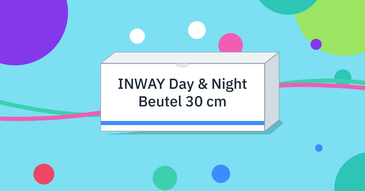 Symbolbild: Packung mit der Aufschrift INWAY Day & Night Beutel 30 cm (PZN 09084599) – Verfügbarkeit und Bezug in Apotheken in Frankfurt am Main