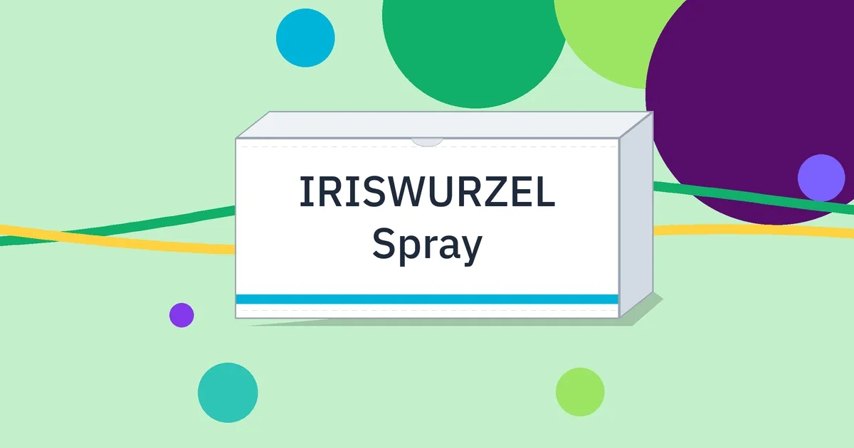 Symbolbild: Packung mit der Aufschrift IRISWURZEL Spray (PZN 12496420) – Verfügbarkeit und Bezug in Apotheken in Frankfurt am Main