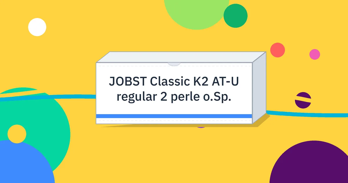 Symbolbild: Packung mit der Aufschrift JOBST Classic K2 AT-U regular 2 perle o.Sp. (PZN 13069507) – Verfügbarkeit und Bezug in Apotheken in Frankfurt am Main
