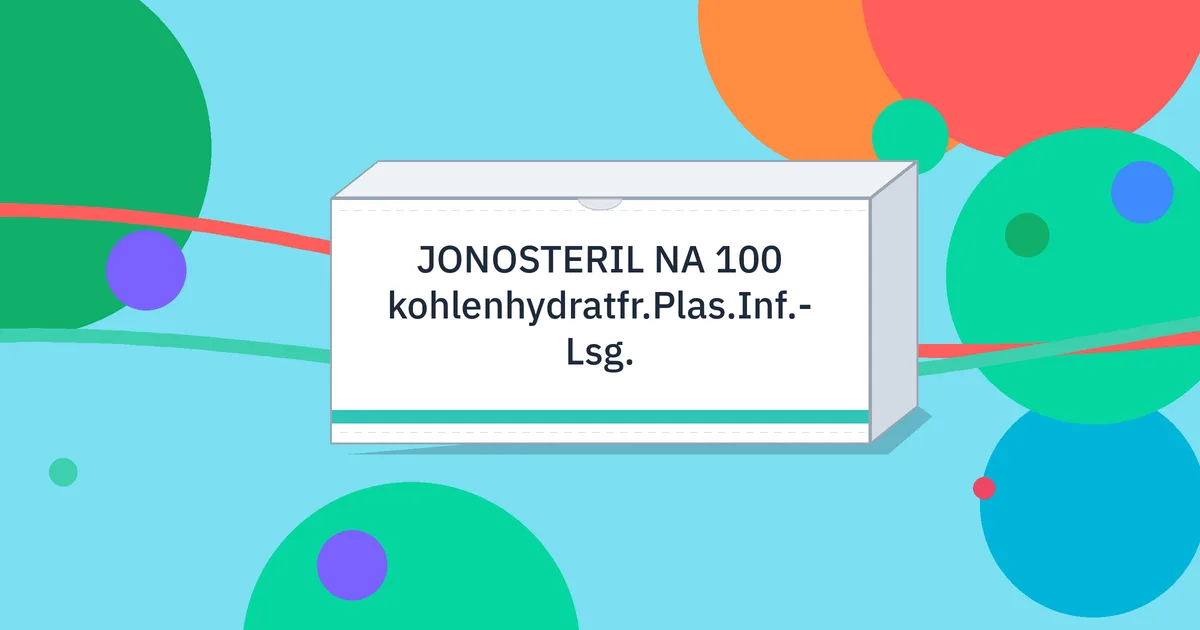 Symbolbild: Packung mit der Aufschrift JONOSTERIL NA 100 kohlenhydratfr.Plas.Inf.-Lsg. (PZN 03194447) – Verfügbarkeit und Bezug in Apotheken in Frankfurt am Main
