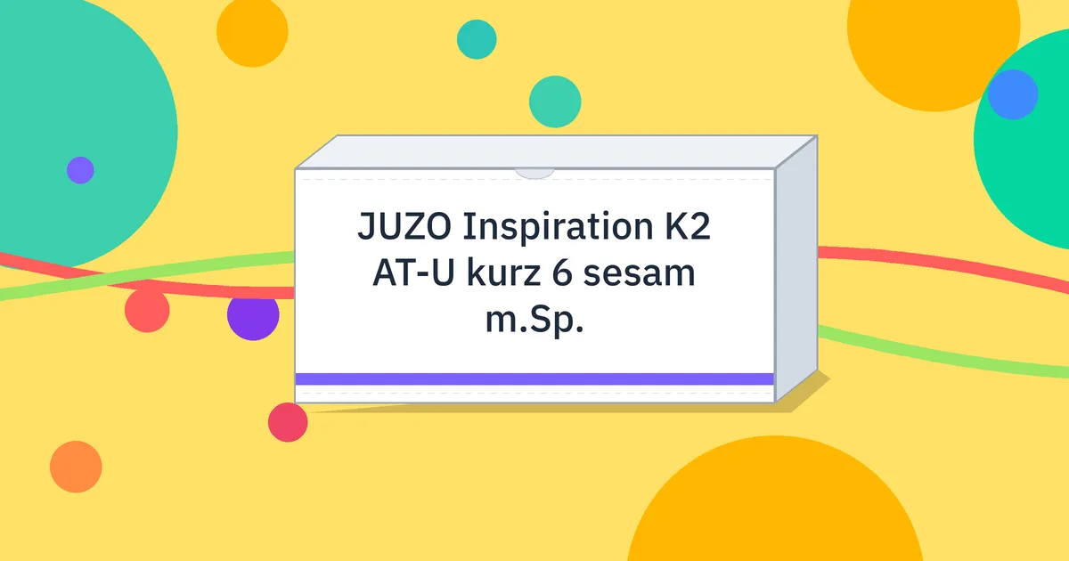 Symbolbild: Packung mit der Aufschrift JUZO Inspiration K2 AT-U kurz 6 sesam m.Sp. (PZN 14929722) – Verfügbarkeit und Bezug in Apotheken in Frankfurt am Main