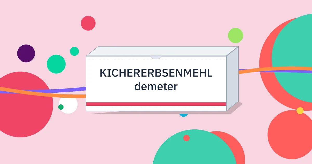 Symbolbild: Packung mit der Aufschrift KICHERERBSENMEHL demeter (PZN 12648901) – Verfügbarkeit und Bezug in Apotheken in Frankfurt am Main