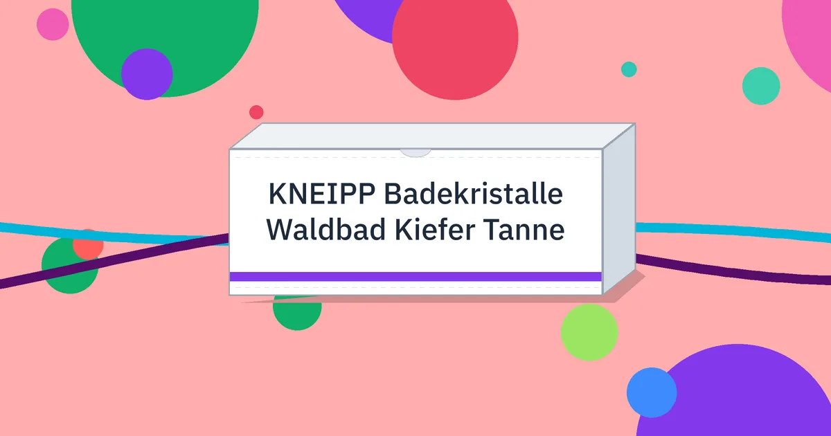 Symbolbild: Packung mit der Aufschrift KNEIPP Badekristalle Waldbad Kiefer Tanne (PZN 16503967) – Verfügbarkeit und Bezug in Apotheken in Frankfurt am Main