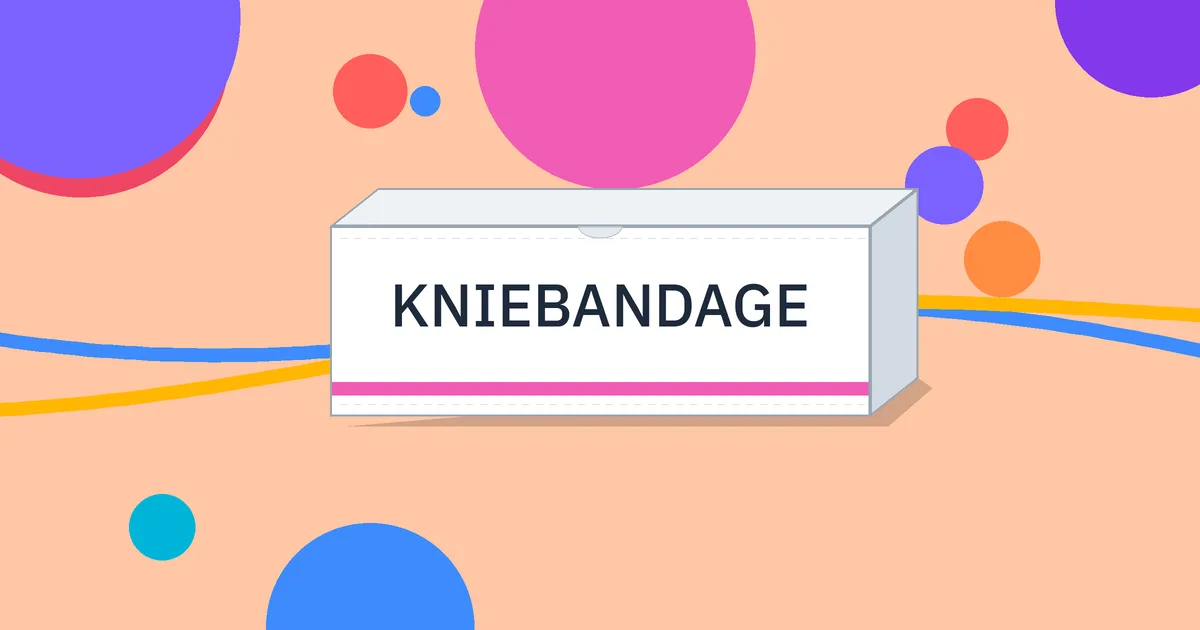Symbolbild: Packung mit der Aufschrift KNIEBANDAGE (PZN 11147812) – Verfügbarkeit und Bezug in Apotheken in Frankfurt am Main