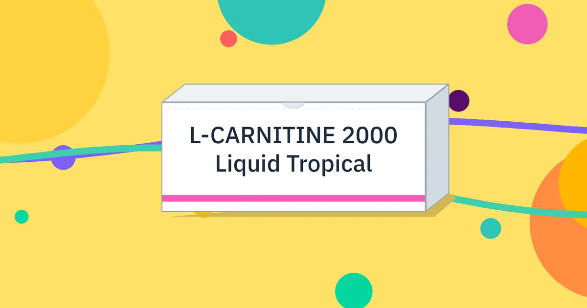 Symbolbild: Packung mit der Aufschrift L-CARNITINE 2000 Liquid Tropical (PZN 11532094) – Verfügbarkeit und Bezug in Apotheken in Frankfurt am Main