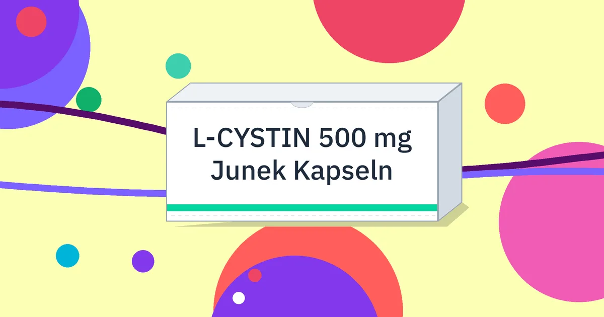 Symbolbild: Packung mit der Aufschrift L-CYSTIN 500 mg Junek Kapseln (PZN 00132411) – Verfügbarkeit und Bezug in Apotheken in Frankfurt am Main