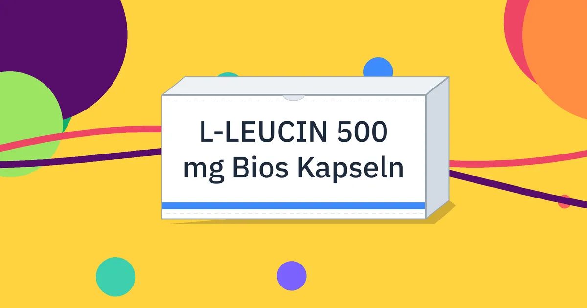 Symbolbild: Packung mit der Aufschrift L-LEUCIN 500 mg Bios Kapseln (PZN 04802400) – Verfügbarkeit und Bezug in Apotheken in Frankfurt am Main