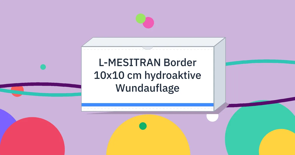 Symbolbild: Packung mit der Aufschrift L-MESITRAN Border 10x10 cm hydroaktive Wundauflage (PZN 00820430) – Verfügbarkeit und Bezug in Apotheken in Frankfurt am Main