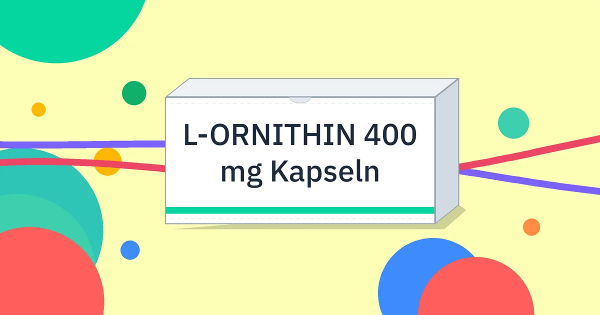 Symbolbild: Packung mit der Aufschrift L-ORNITHIN 400 mg Kapseln (PZN 00563016) – Verfügbarkeit und Bezug in Apotheken in Frankfurt am Main