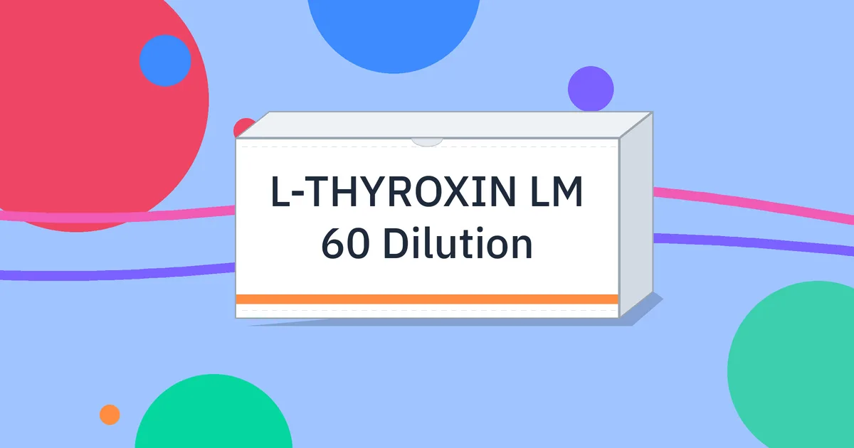 Symbolbild: Packung mit der Aufschrift L-THYROXIN LM 60 Dilution (PZN 12928730) – Verfügbarkeit und Bezug in Apotheken in Frankfurt am Main