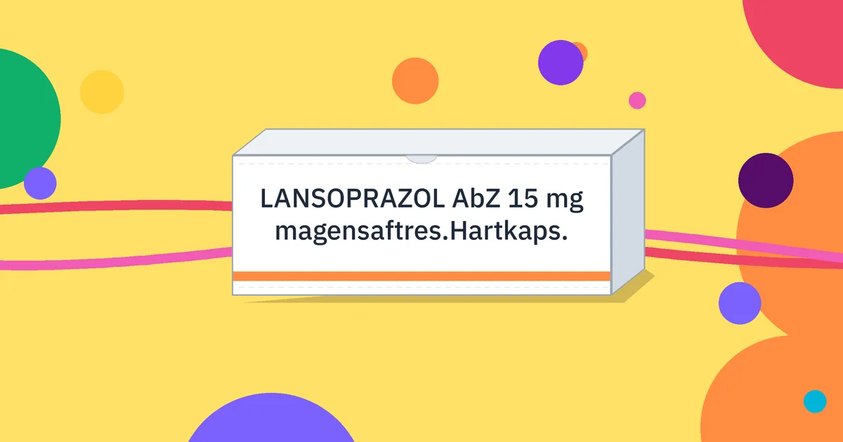 Symbolbild: Packung mit der Aufschrift LANSOPRAZOL AbZ 15 mg magensaftres.Hartkaps. (PZN 04317478) – Verfügbarkeit und Bezug in Apotheken in Frankfurt am Main
