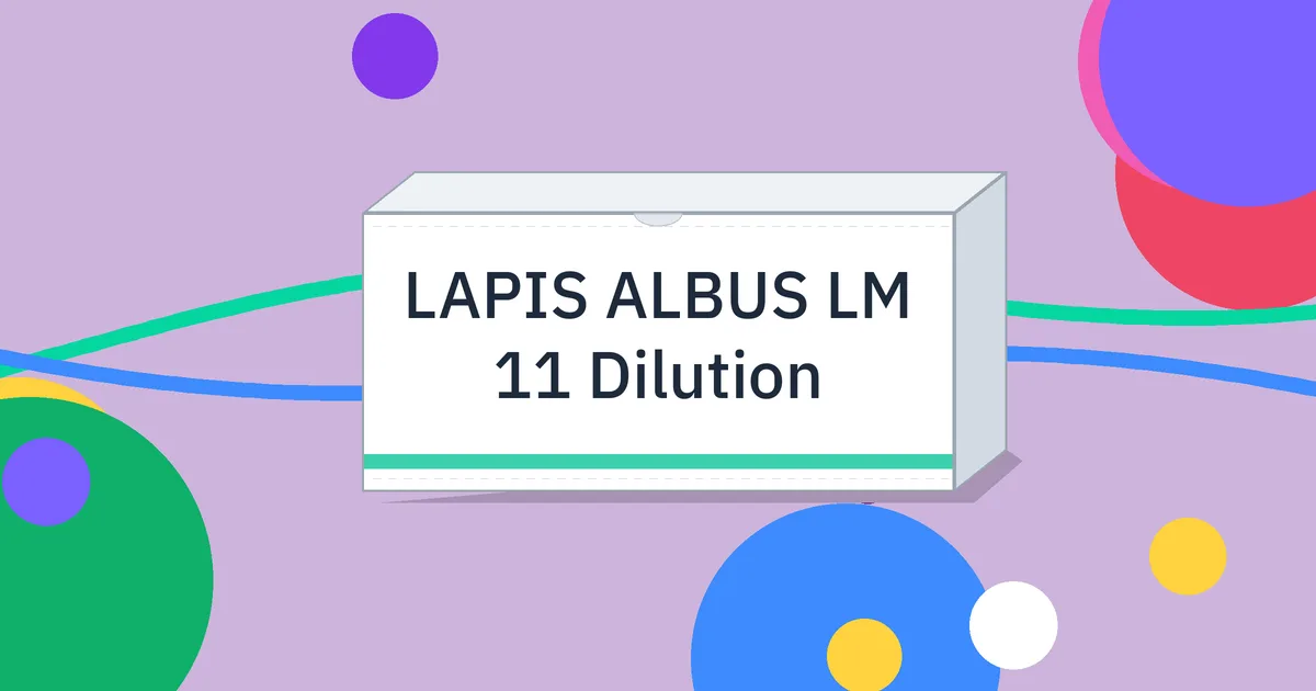 Symbolbild: Packung mit der Aufschrift LAPIS ALBUS LM 11 Dilution (PZN 13523142) – Verfügbarkeit und Bezug in Apotheken in Frankfurt am Main