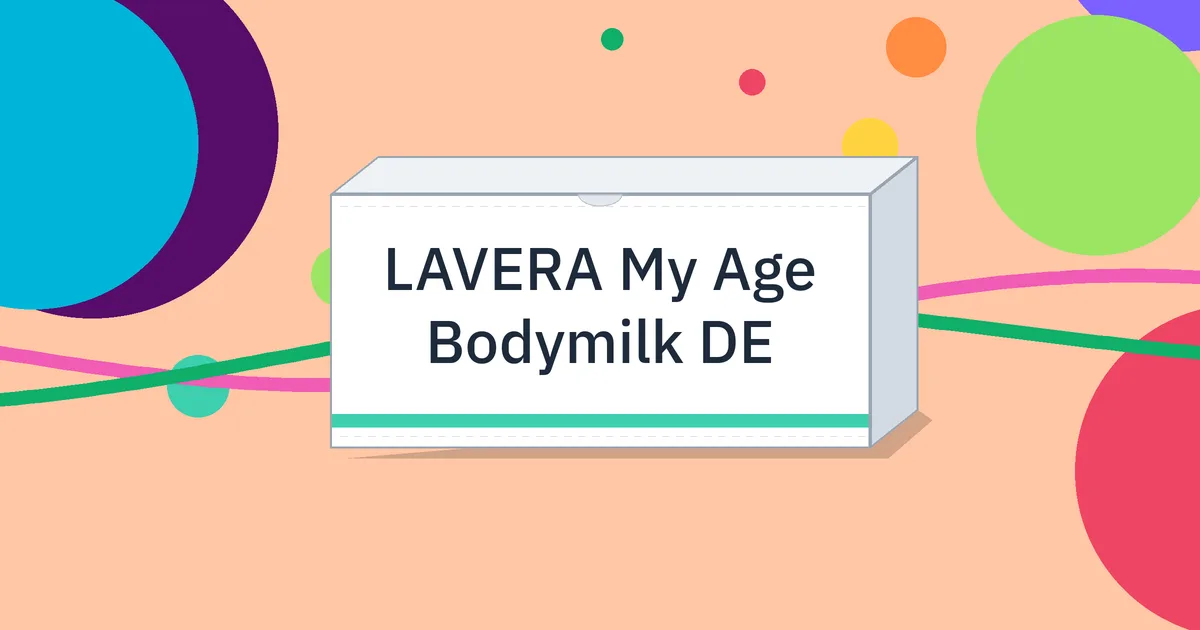 Symbolbild: Packung mit der Aufschrift LAVERA My Age Bodymilk DE (PZN 19898541) – Verfügbarkeit und Bezug in Apotheken in Frankfurt am Main