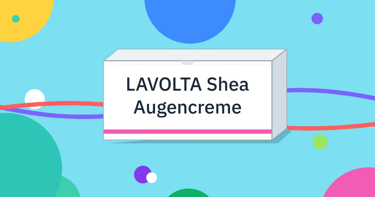 Symbolbild: Packung mit der Aufschrift LAVOLTA Shea Augencreme (PZN 15877507) – Verfügbarkeit und Bezug in Apotheken in Frankfurt am Main