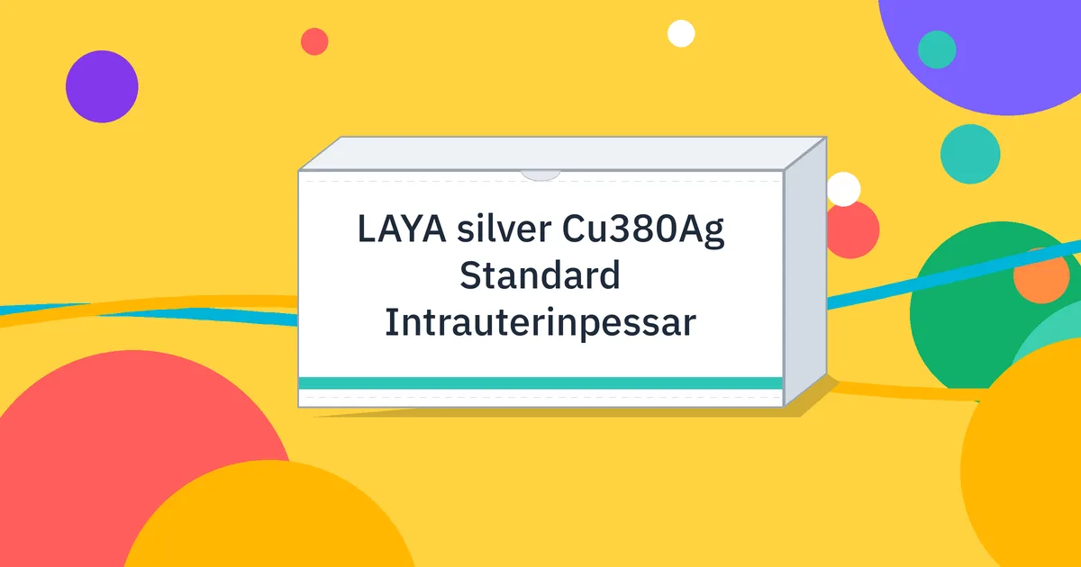 Symbolbild: Packung mit der Aufschrift LAYA silver Cu380Ag Standard Intrauterinpessar (PZN 20380186) – Verfügbarkeit und Bezug in Apotheken in Frankfurt am Main