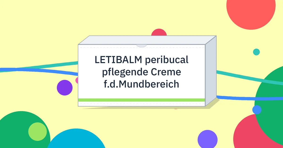 Symbolbild: Packung mit der Aufschrift LETIBALM peribucal pflegende Creme f.d.Mundbereich (PZN 06129255) – Verfügbarkeit und Bezug in Apotheken in Frankfurt am Main