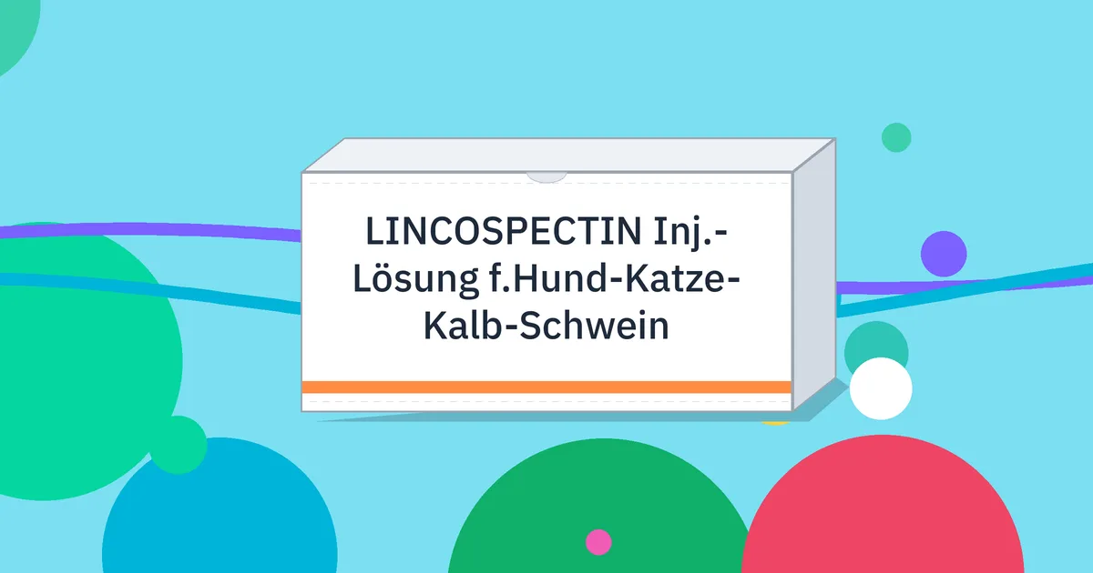 Symbolbild: Packung mit der Aufschrift LINCOSPECTIN Inj.-Lösung f.Hund-Katze-Kalb-Schwein (PZN 01446749) – Verfügbarkeit und Bezug in Apotheken in Frankfurt am Main