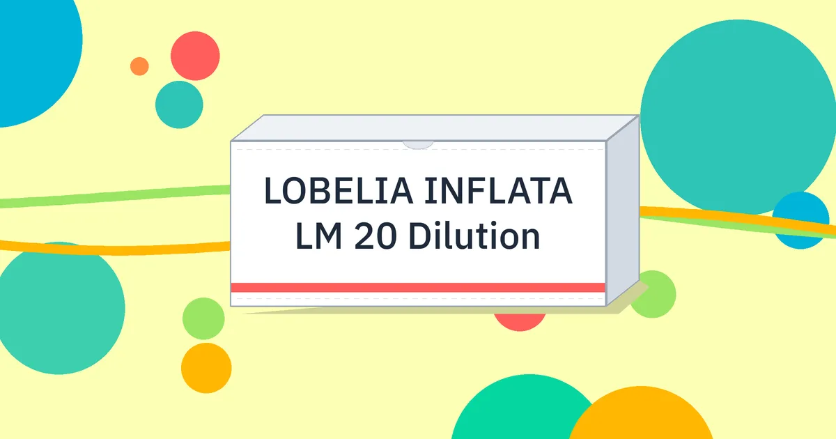 Symbolbild: Packung mit der Aufschrift LOBELIA INFLATA LM 20 Dilution (PZN 13533927) – Verfügbarkeit und Bezug in Apotheken in Frankfurt am Main