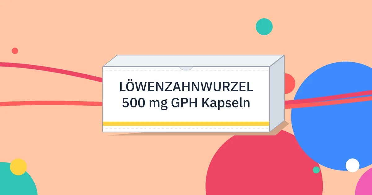 Symbolbild: Packung mit der Aufschrift LÖWENZAHNWURZEL 500 mg GPH Kapseln (PZN 19786658) – Verfügbarkeit und Bezug in Apotheken in Frankfurt am Main