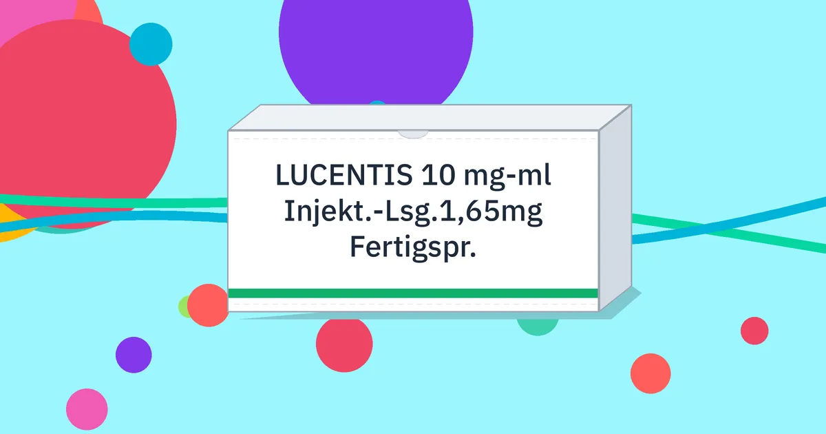 Symbolbild: Packung mit der Aufschrift LUCENTIS 10 mg-ml Injekt.-Lsg.1,65mg Fertigspr. (PZN 10708645) – Verfügbarkeit und Bezug in Apotheken in Frankfurt am Main