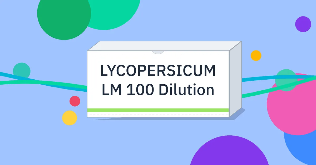 Symbolbild: Packung mit der Aufschrift LYCOPERSICUM LM 100 Dilution (PZN 13537865) – Verfügbarkeit und Bezug in Apotheken in Frankfurt am Main
