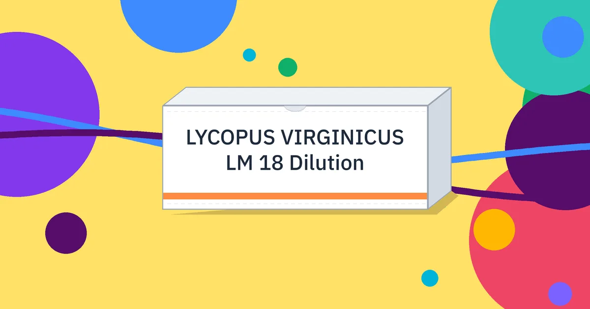 Symbolbild: Packung mit der Aufschrift LYCOPUS VIRGINICUS LM 18 Dilution (PZN 13538557) – Verfügbarkeit und Bezug in Apotheken in Frankfurt am Main