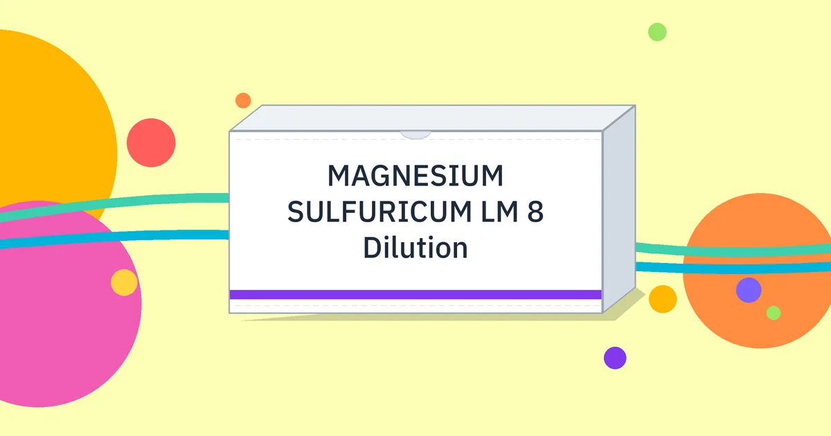 Symbolbild: Packung mit der Aufschrift MAGNESIUM SULFURICUM LM 8 Dilution (PZN 12940033) – Verfügbarkeit und Bezug in Apotheken in Frankfurt am Main