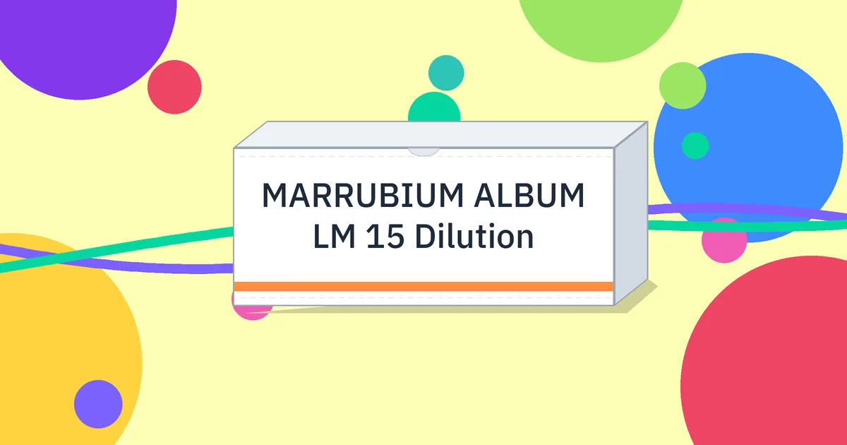 Symbolbild: Packung mit der Aufschrift MARRUBIUM ALBUM LM 15 Dilution (PZN 13601913) – Verfügbarkeit und Bezug in Apotheken in Frankfurt am Main