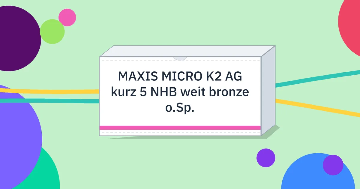Symbolbild: Packung mit der Aufschrift MAXIS MICRO K2 AG kurz 5 NHB weit bronze o.Sp. (PZN 17673720) – Verfügbarkeit und Bezug in Apotheken in Frankfurt am Main