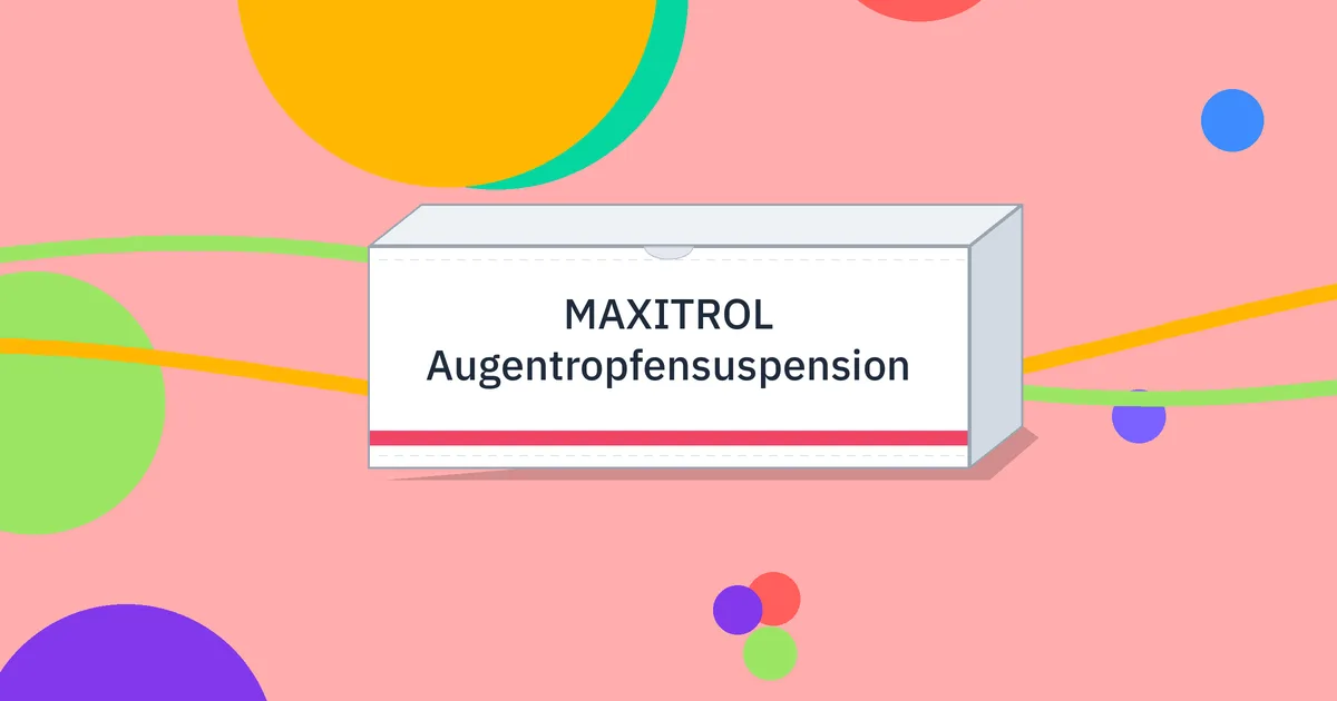 Symbolbild: Packung mit der Aufschrift MAXITROL Augentropfensuspension (PZN 17177441) – Verfügbarkeit und Bezug in Apotheken in Frankfurt am Main