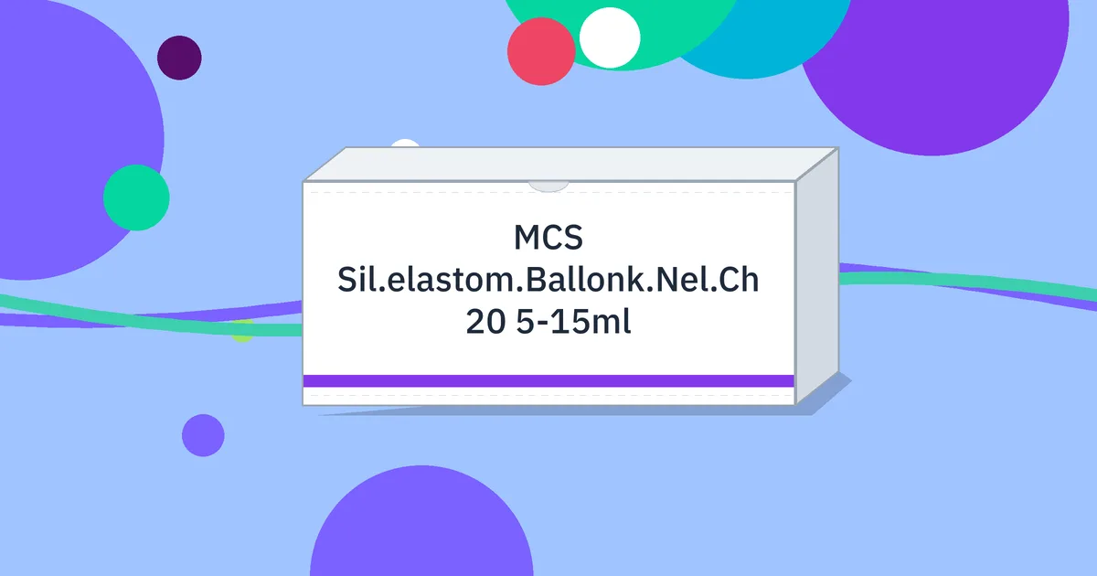 Symbolbild: Packung mit der Aufschrift MCS Sil.elastom.Ballonk.Nel.Ch 20 5-15ml (PZN 04802156) – Verfügbarkeit und Bezug in Apotheken in Frankfurt am Main