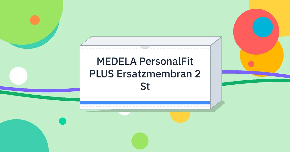 Symbolbild: Packung mit der Aufschrift MEDELA PersonalFit PLUS Ersatzmembran 2 St (PZN 16823287) – Verfügbarkeit und Bezug in Apotheken in Frankfurt am Main