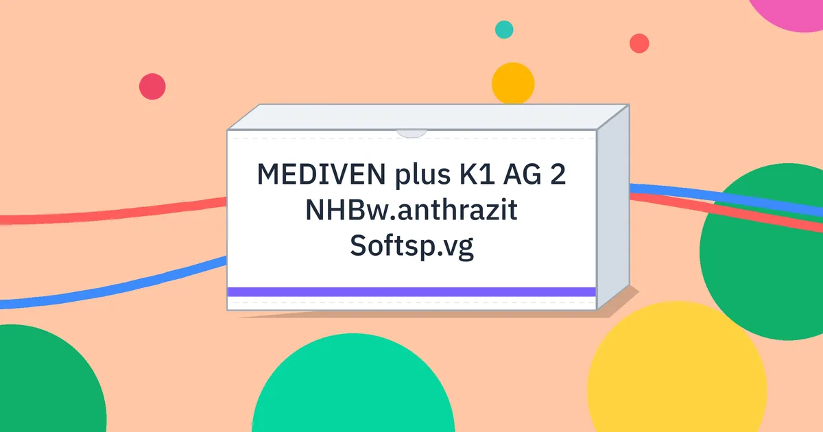 Symbolbild: Packung mit der Aufschrift MEDIVEN plus K1 AG 2 NHBw.anthrazit Softsp.vg (PZN 15923029) – Verfügbarkeit und Bezug in Apotheken in Frankfurt am Main