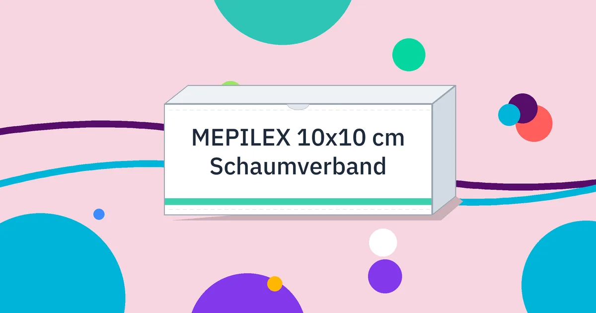 Symbolbild: Packung mit der Aufschrift MEPILEX 10x10 cm Schaumverband (PZN 12544320) – Verfügbarkeit und Bezug in Apotheken in Frankfurt am Main