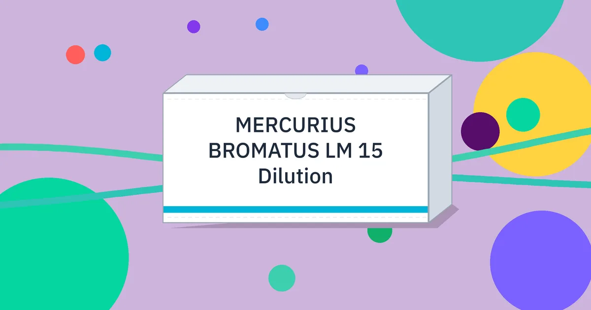 Symbolbild: Packung mit der Aufschrift MERCURIUS BROMATUS LM 15 Dilution (PZN 12949063) – Verfügbarkeit und Bezug in Apotheken in Frankfurt am Main